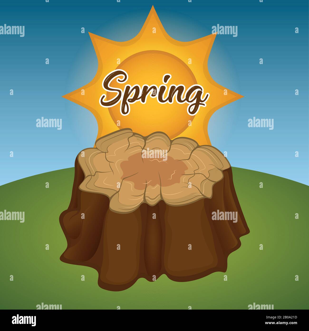 Sun and forest Stock Vector Images - Alamy