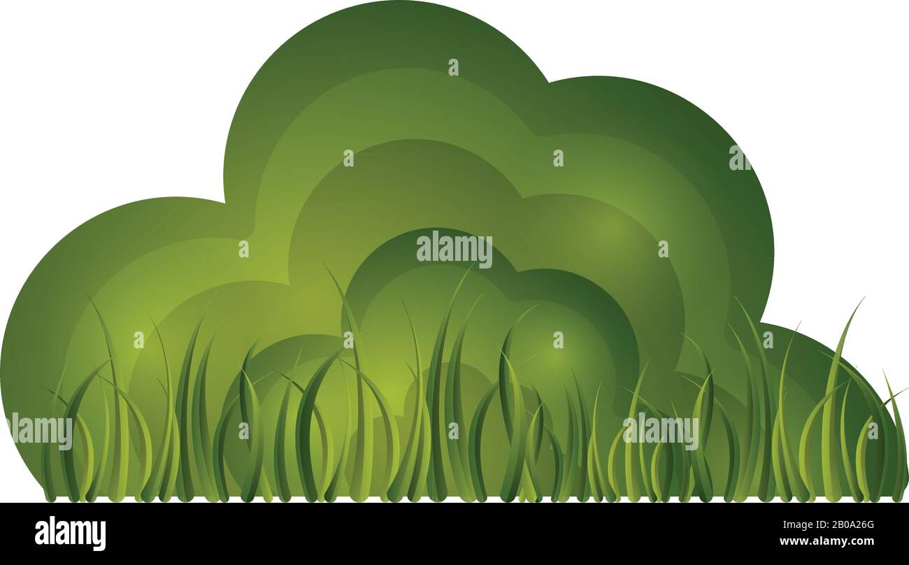 Isolated bush with grass Stock Vector Image & Art - Alamy