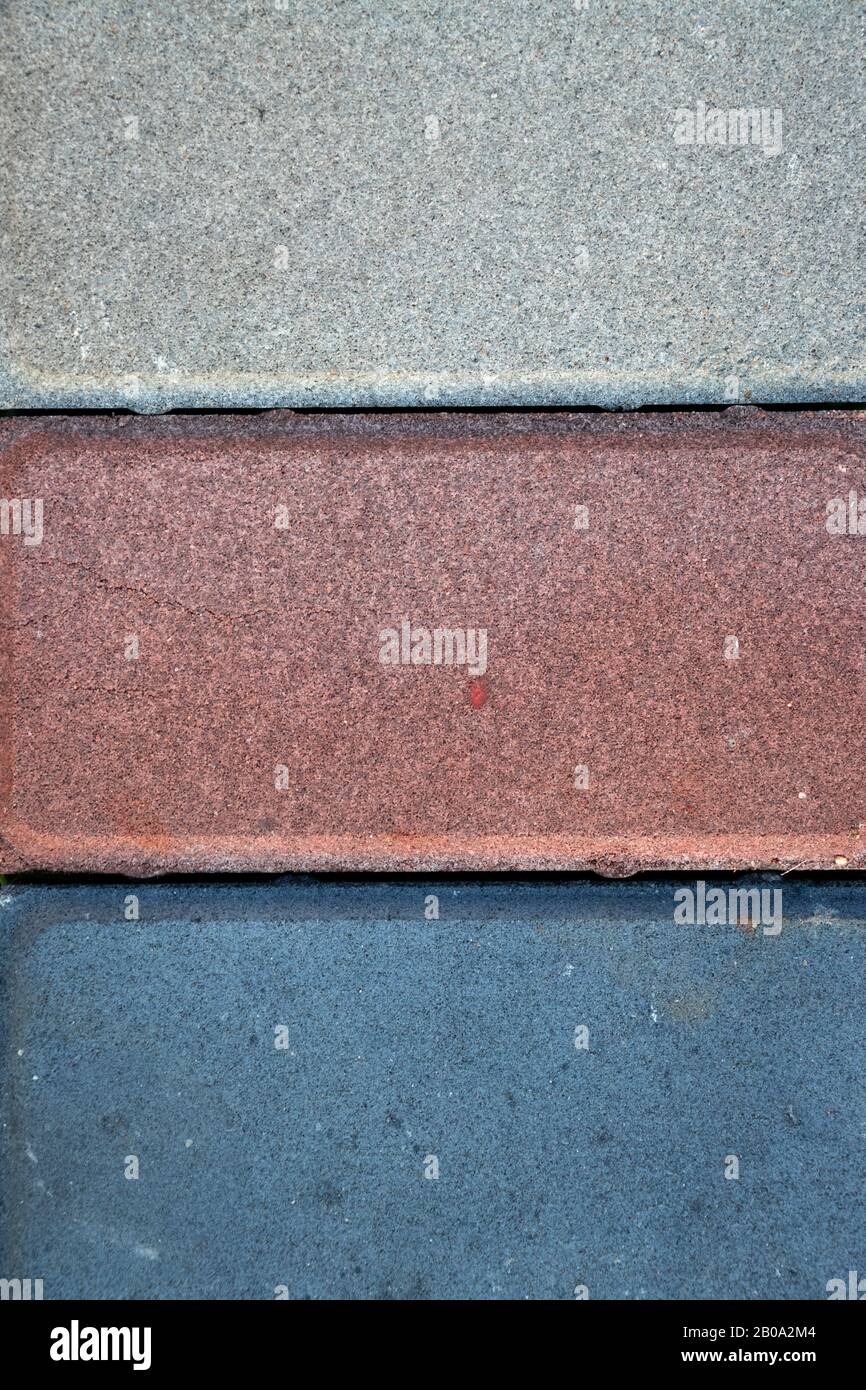 Blue, red and grey bricks Stock Photo - Alamy