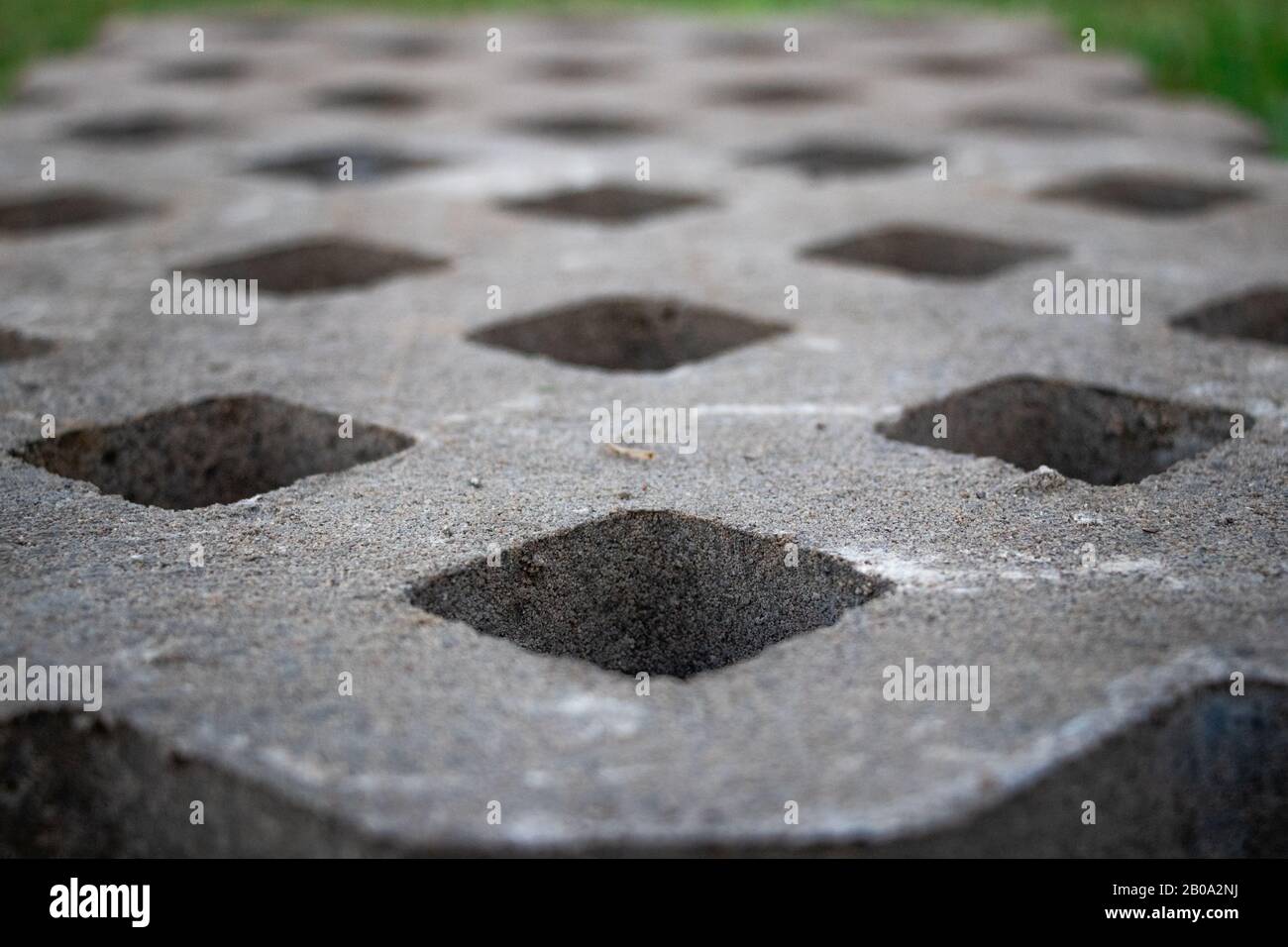 Ecological pavement flooring for backyard closeup Stock Photo - Alamy
