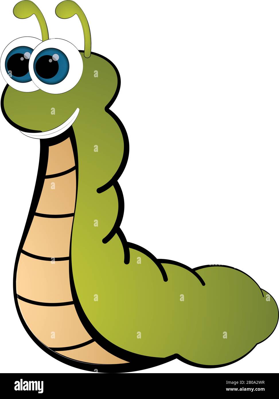 Cartoon of a cute happy worm Stock Vector Image & Art - Alamy