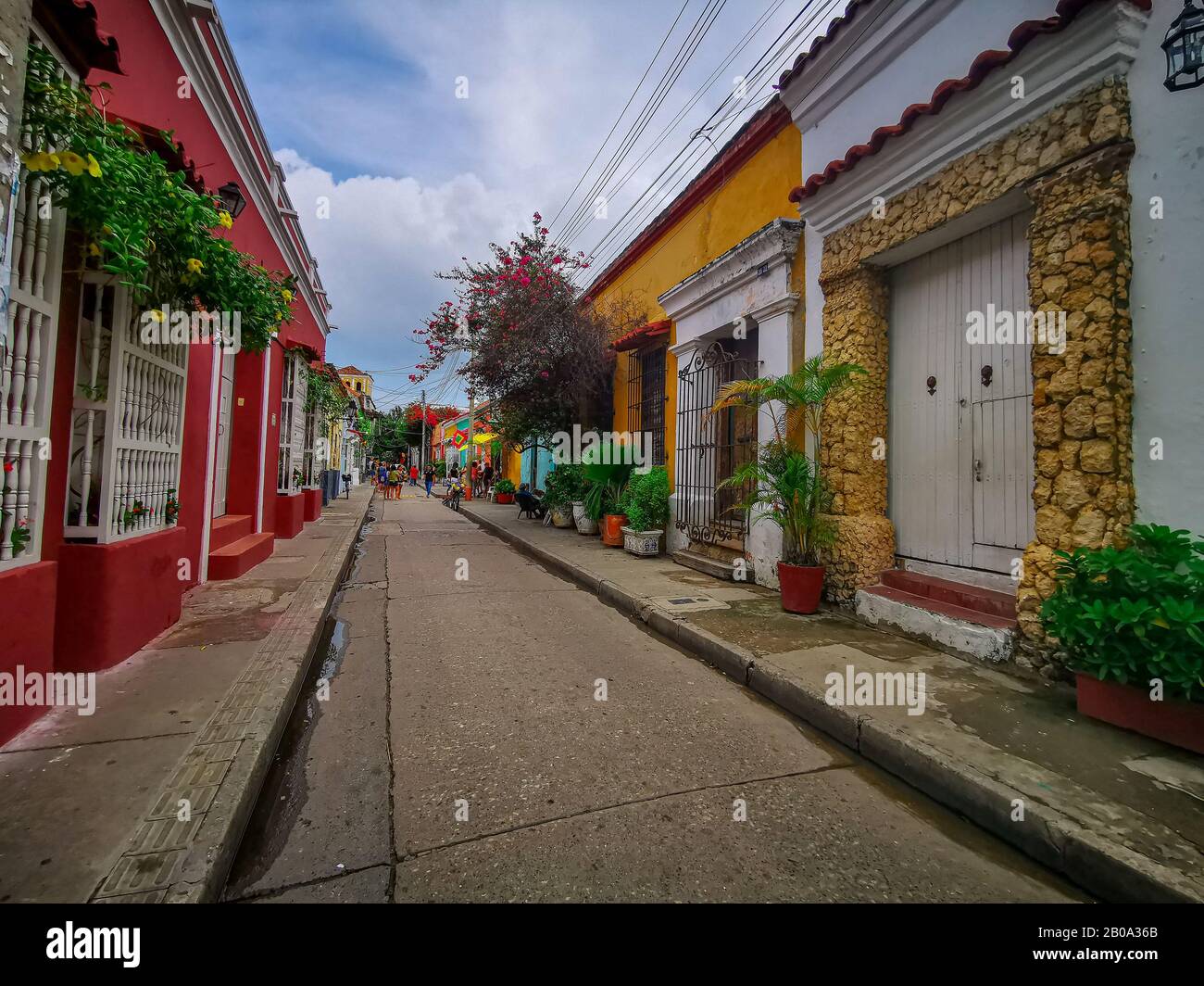 Streets of the Getsemani neighborhood of Cartagena, Colombia Stock ...