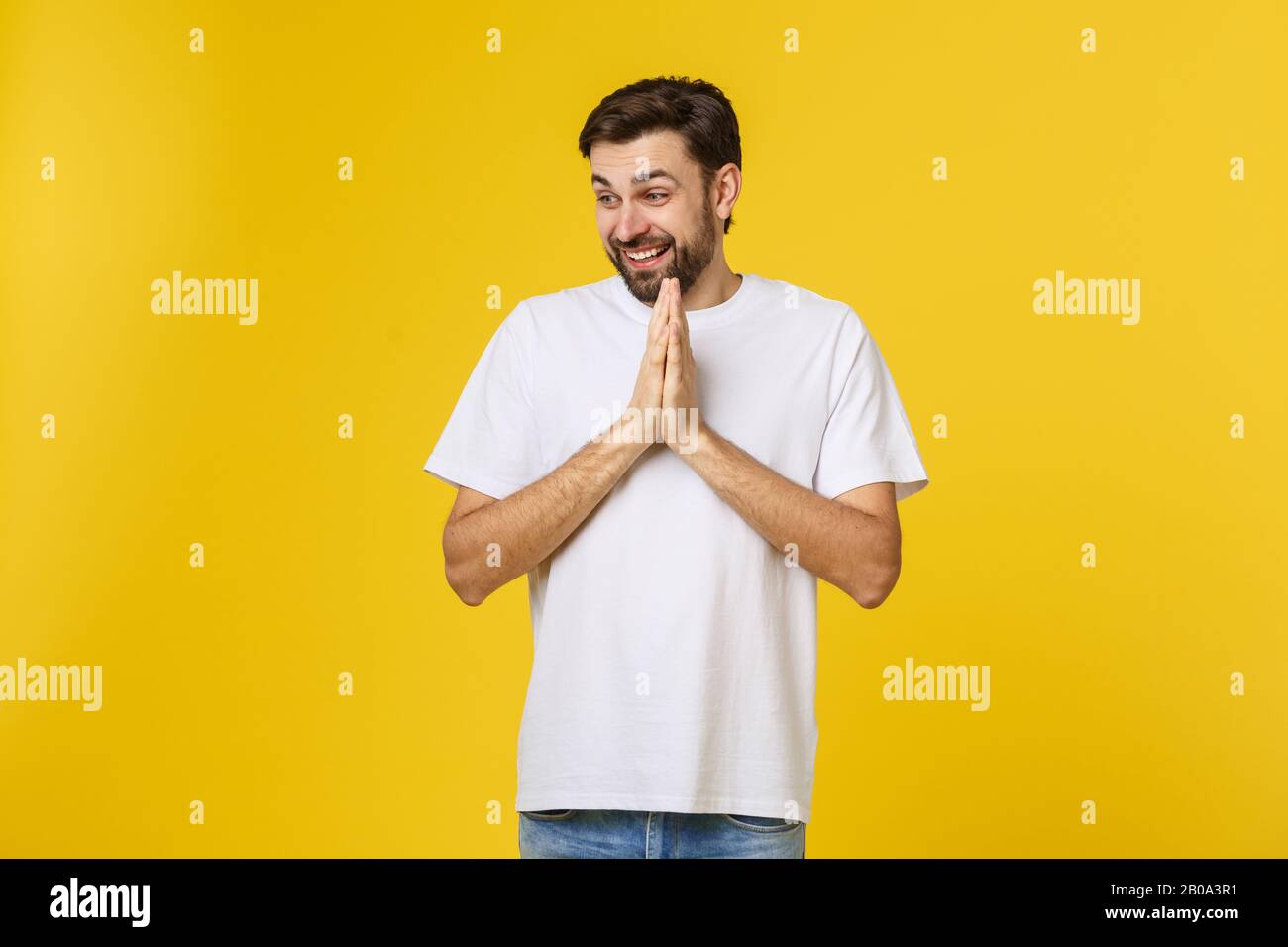 Young handsome elegant man over isolated background Clapping and ...