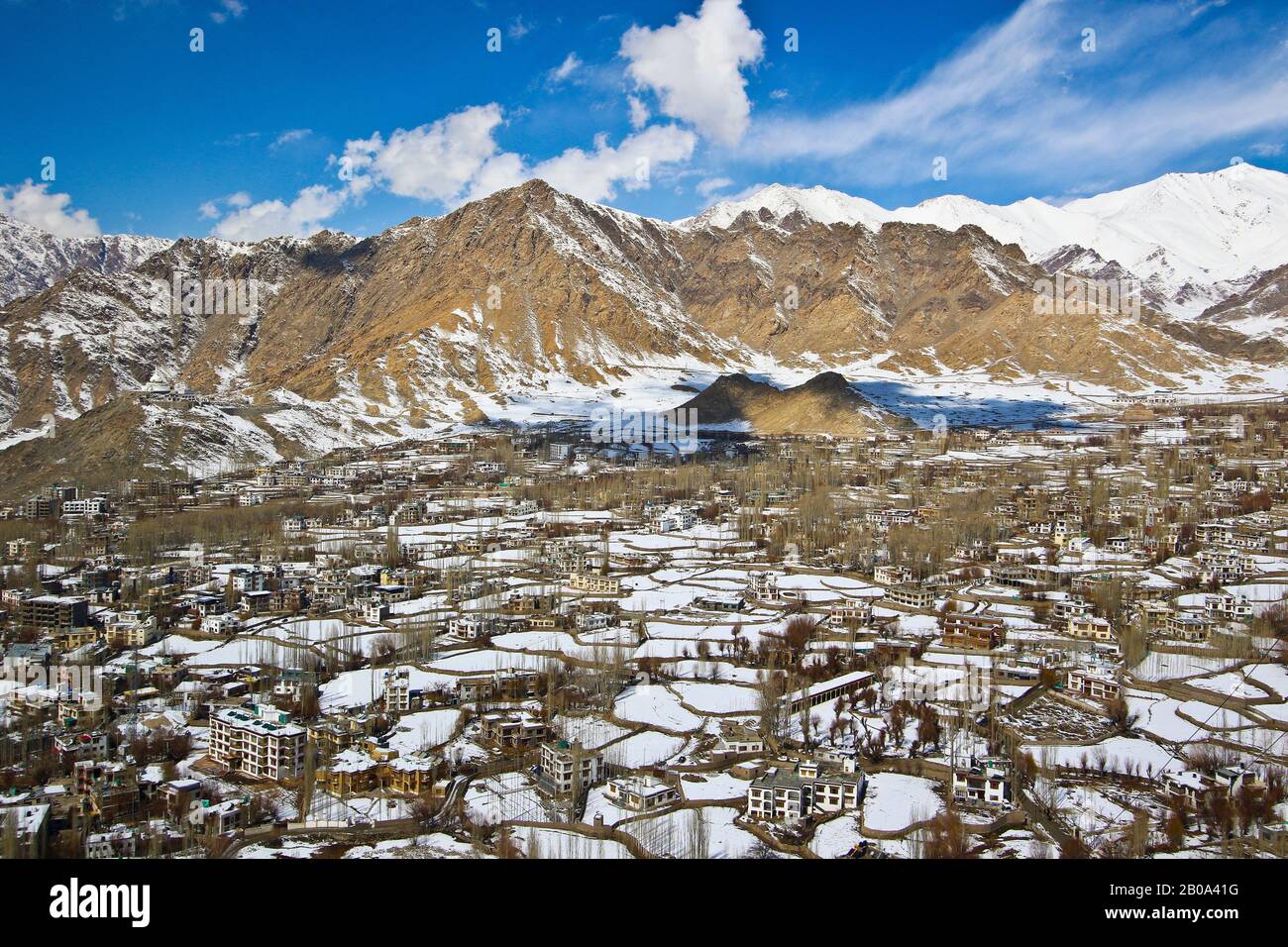 Aerial view of Leh, Ladakh. Himalayas. India Stock Photo - Alamy