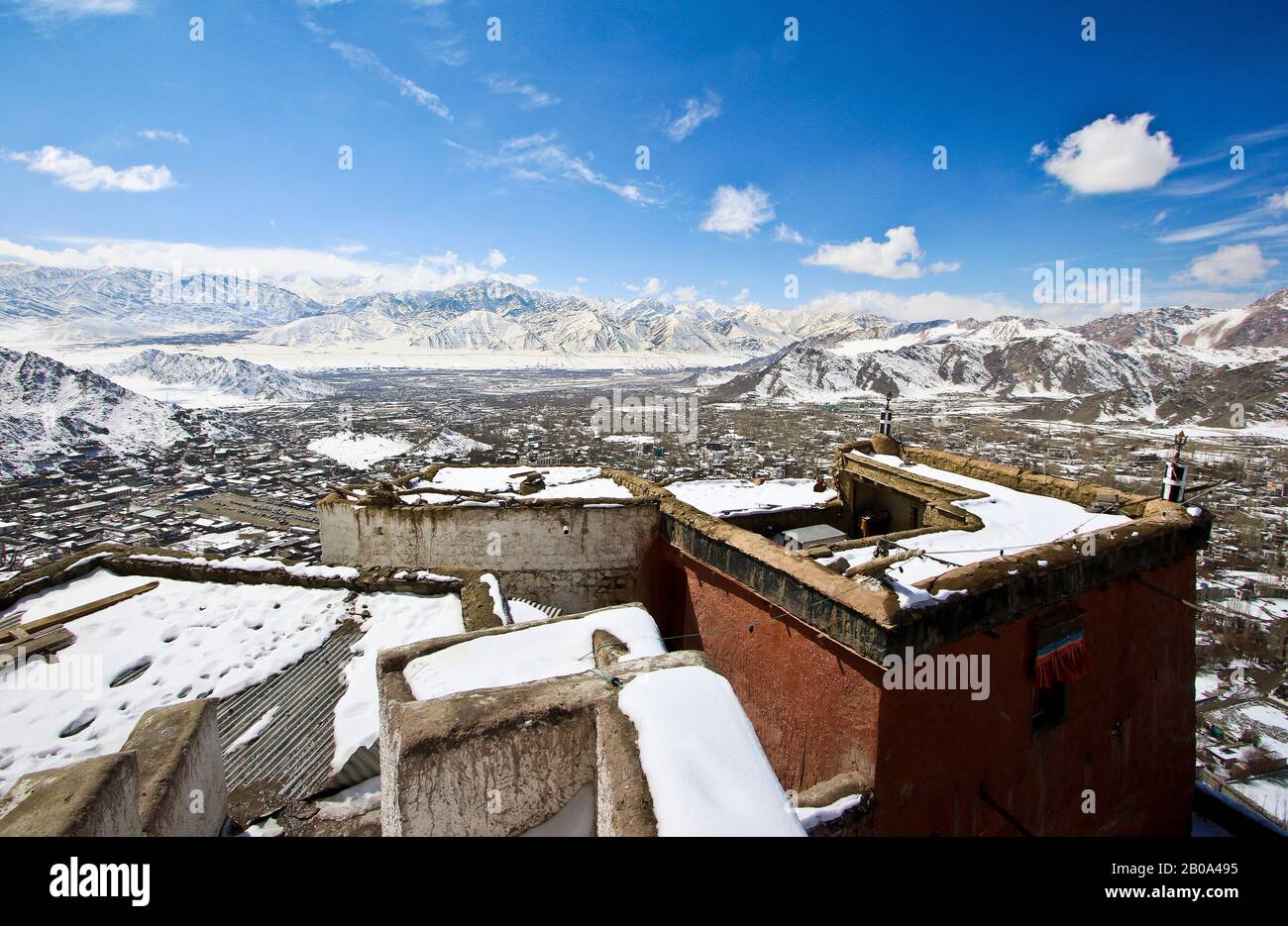 Aerial view of Leh, Ladakh. Himalayas. India Stock Photo - Alamy