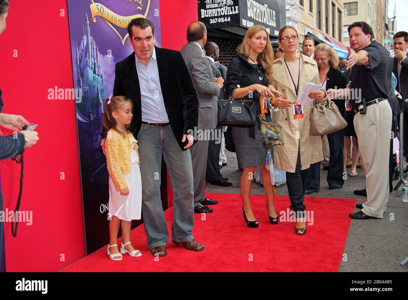 New York, NY, USA. 28 September, 2008. Brian D'Arcy James, daughter ...