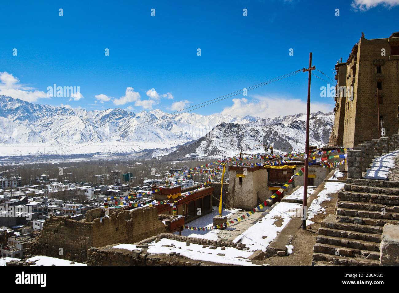 Aerial view of Leh Ladakh. Himalayas. India Stock Photo - Alamy