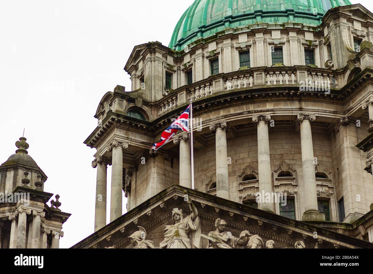 Belfast, UK. 19th Feb, 2020. Even though Government buildings were not ...