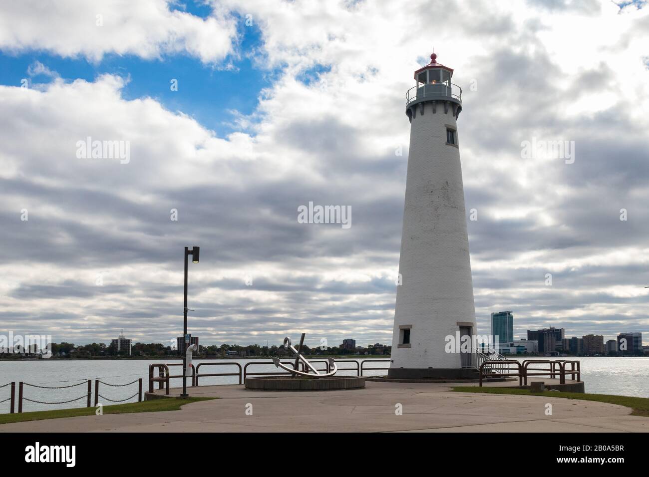Milliken State Park Lighthouse, Detroit Michigan, USA Stock Photo - Alamy