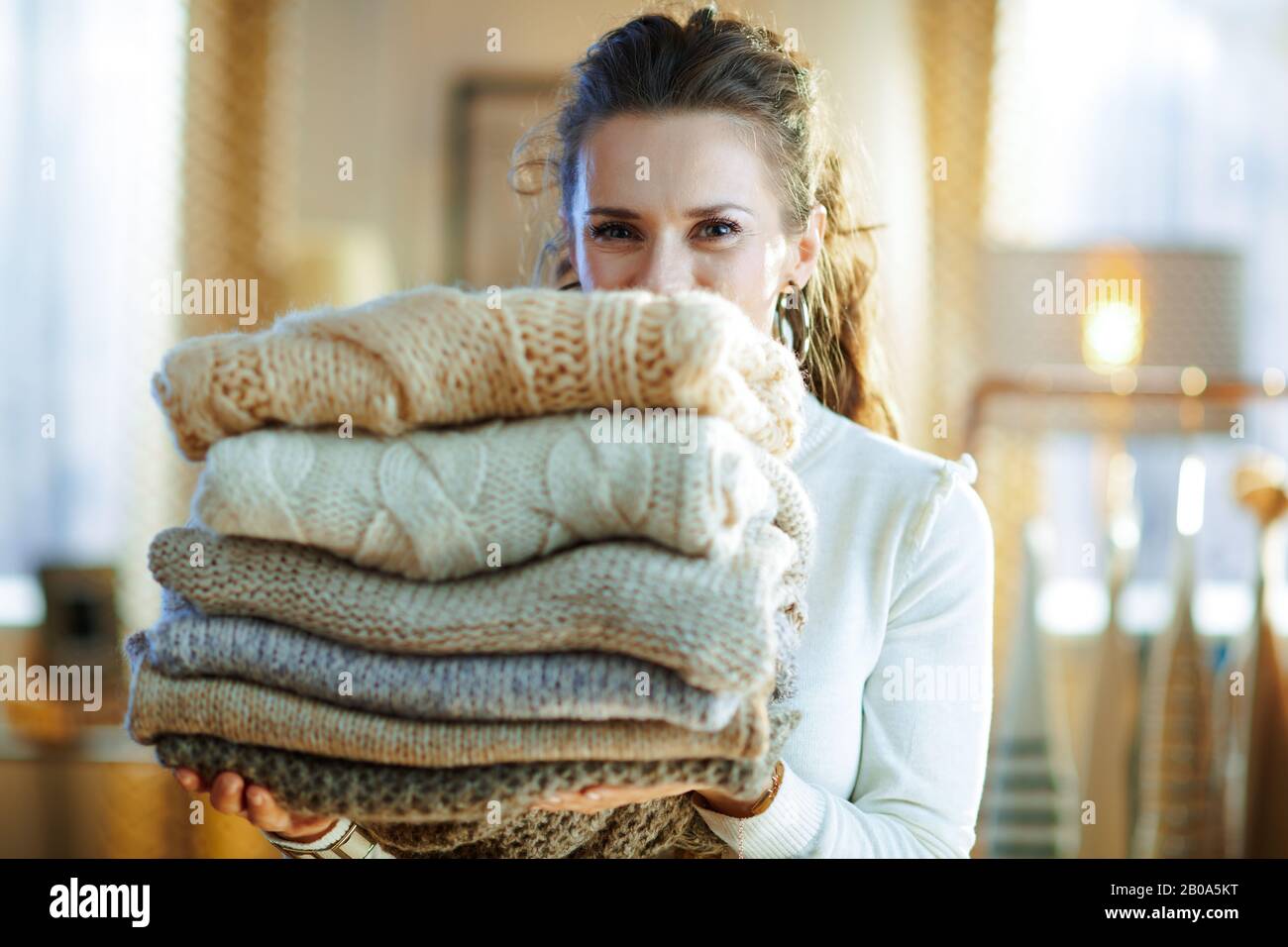 Lady Sweaters High Resolution Stock Photography and Images - Alamy