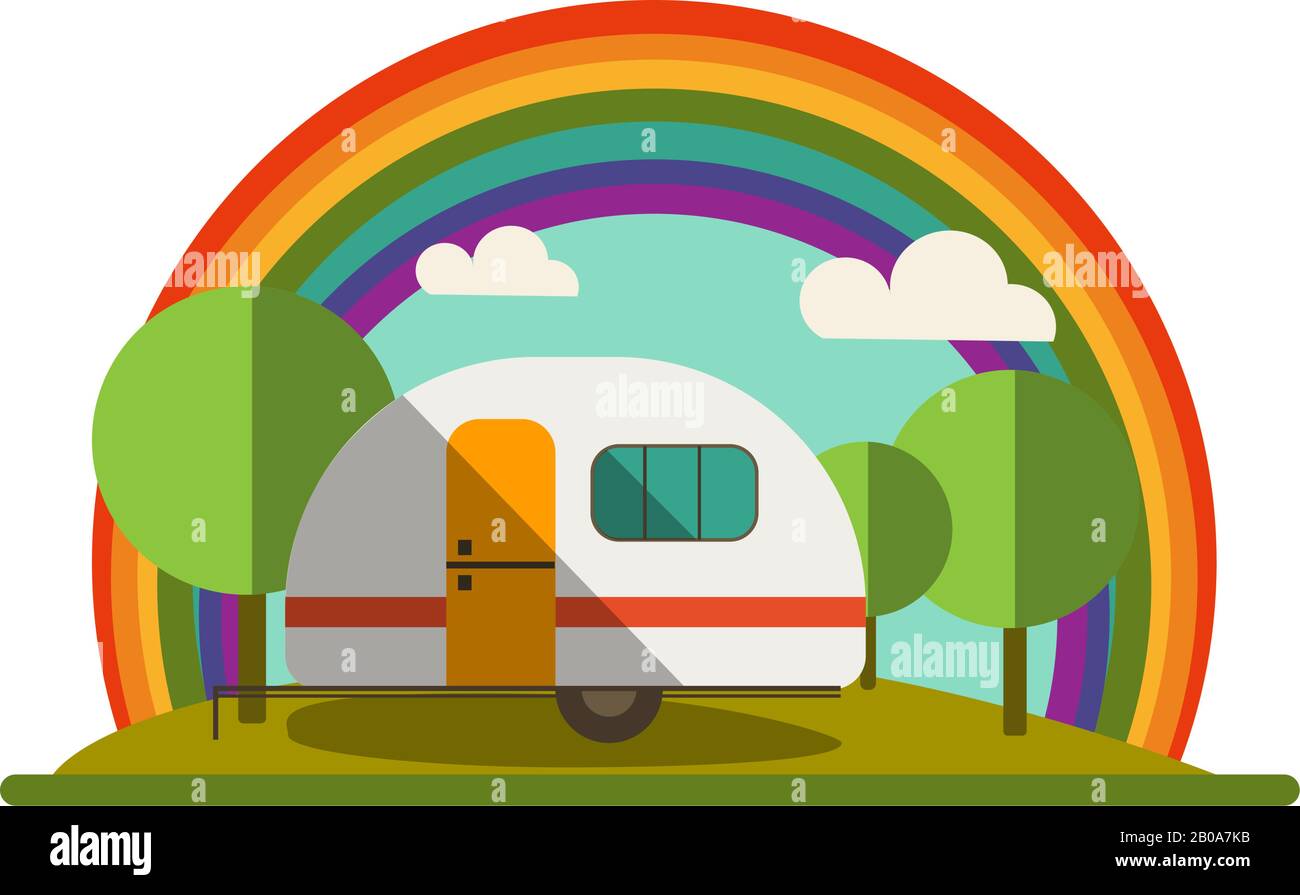 Camper van holidays Stock Vector Images - Alamy