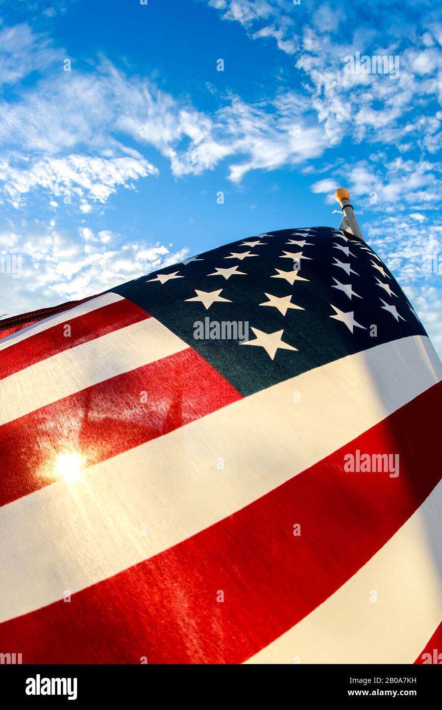 American Flag Waving Stock Photo - Alamy