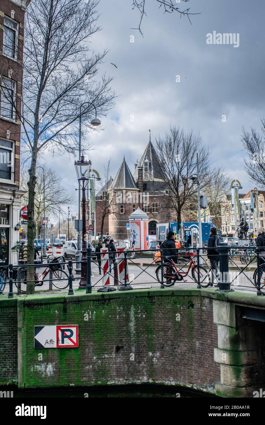 De Waag building on the Nieuwmarkt in Amsterdam the Netherlands Stock ...