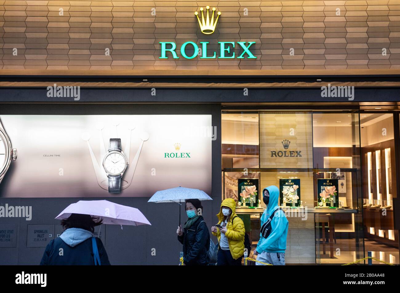 Swiss luxury watchmaker Rolex branch store in Hong Kong Stock Photo - Alamy