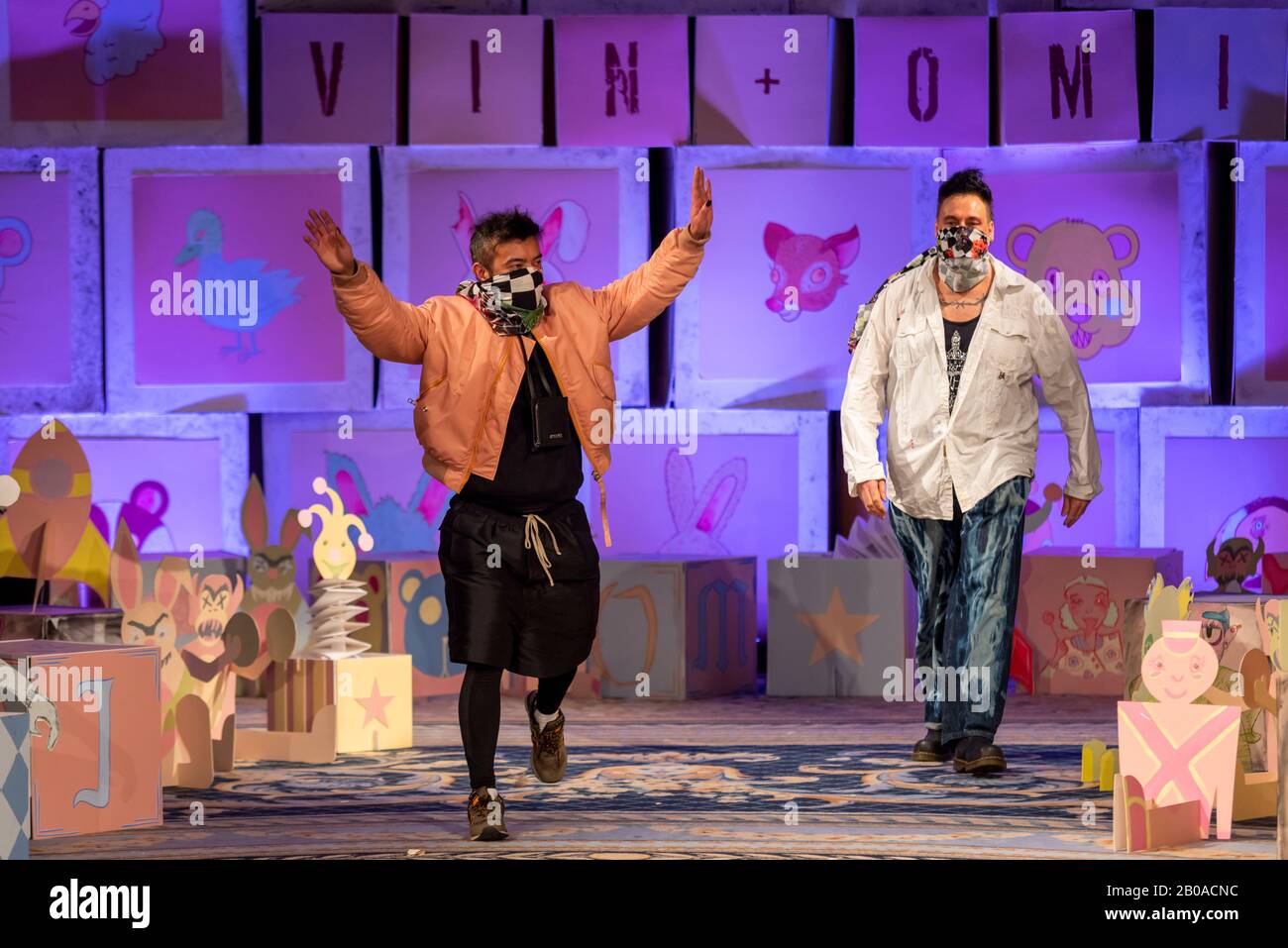 Fashion designers Vin and Omi taking the applause after their London ...