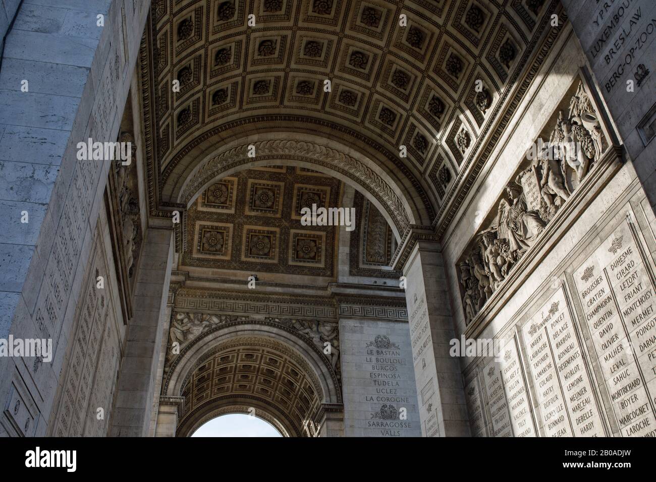 The inside of the Arc du Triomphe in Paris, France Stock Photo - Alamy