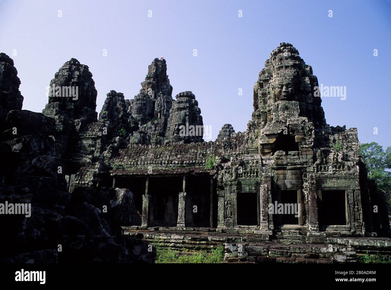 CAMBODIA, ANGKOR, ANGKOR THOM, BAYON TEMPLE, BUILT END OF 1100'S Stock ...