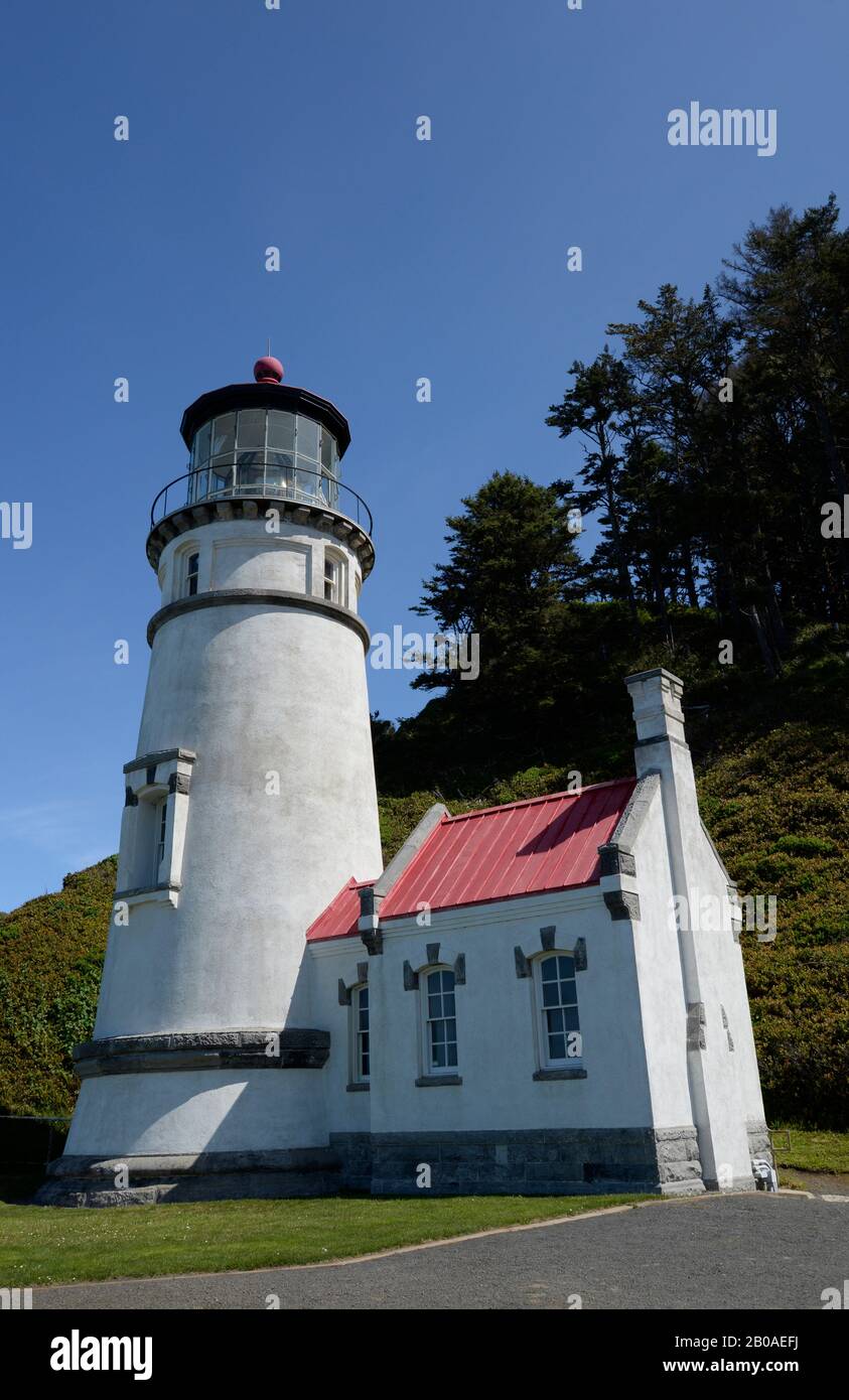 Historic Heceta Head Lighthouse along the Oregon Coast Stock Photo - Alamy