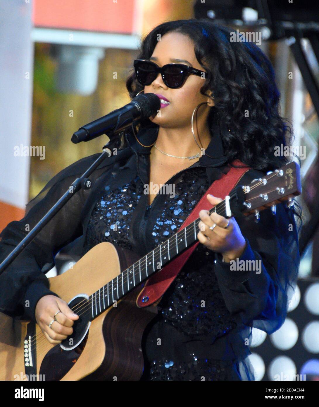 NEW YORK, NY, USA - AUGUST 30, 2019: American Singer-Songwriter H.E.R ...