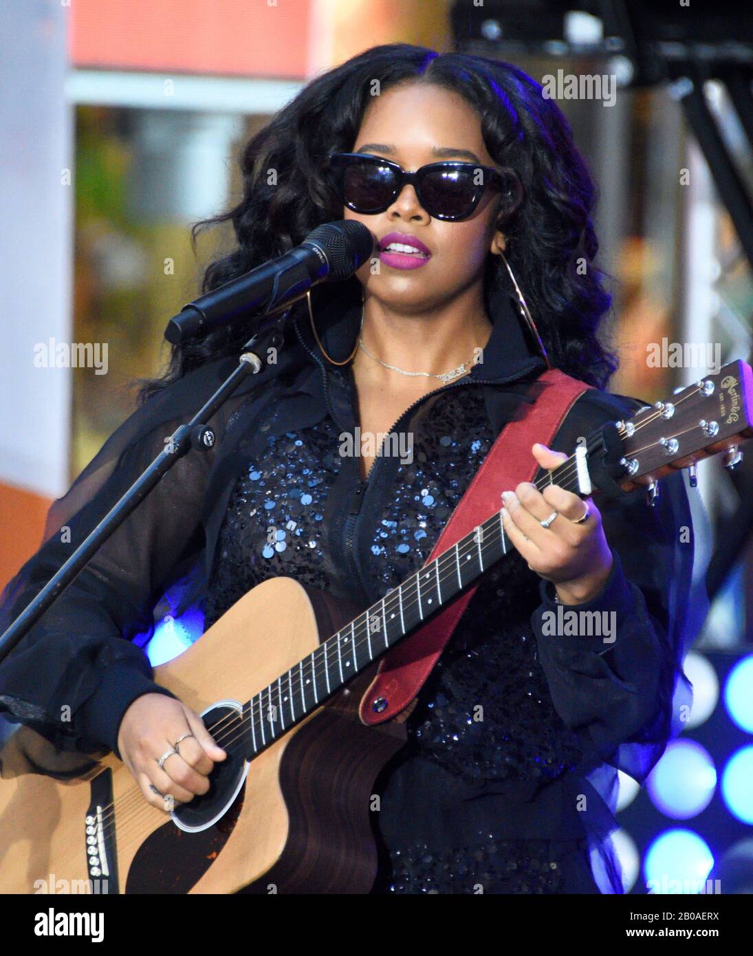 NEW YORK, NY, USA - AUGUST 30, 2019: American Singer-Songwriter H.E.R ...