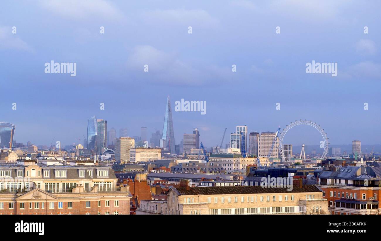 Aerial view over London skyline Stock Photo - Alamy