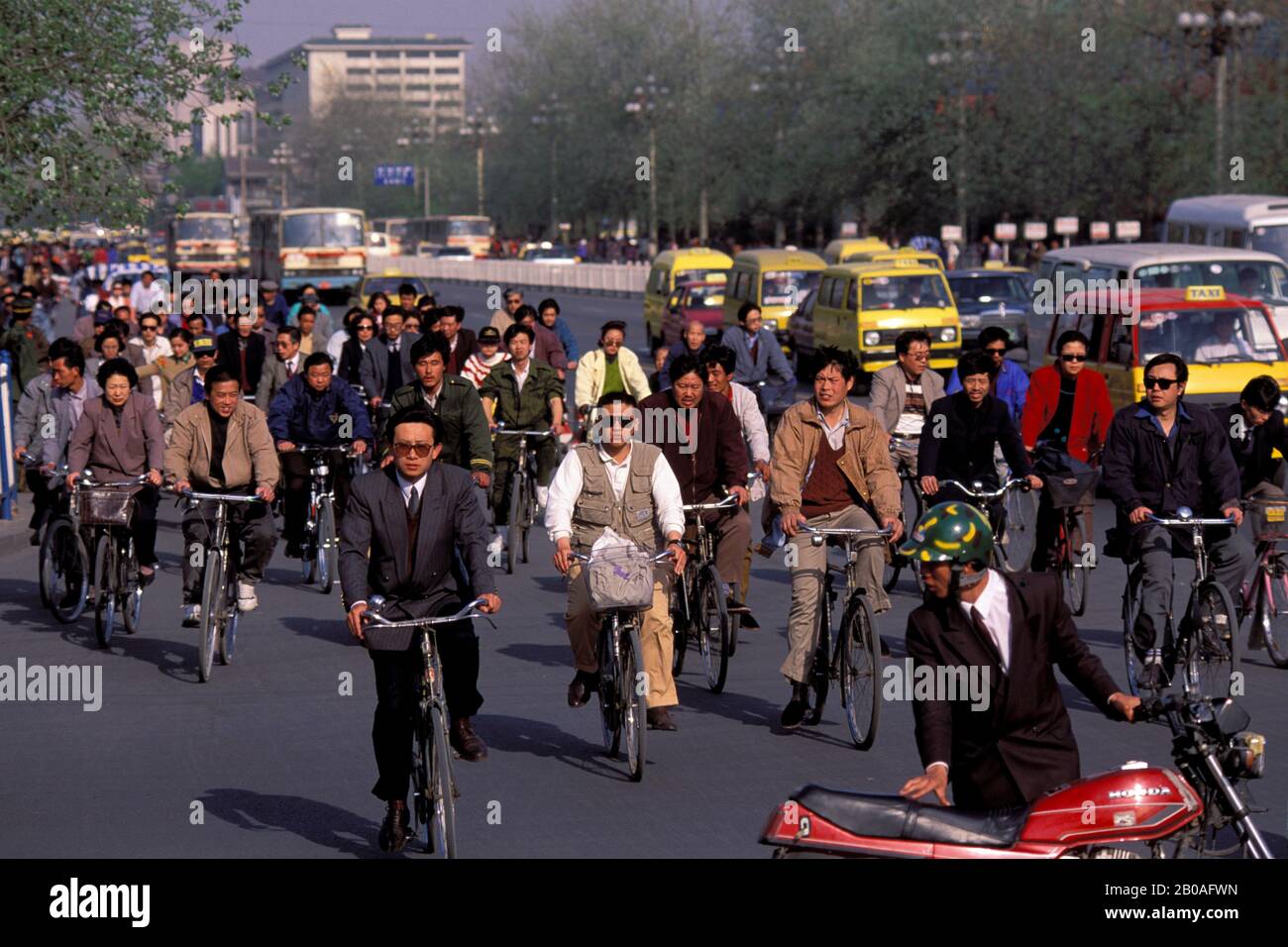 CHINA, BEIJING, STREET SCENE WITH BICYCLES Stock Photo - Alamy