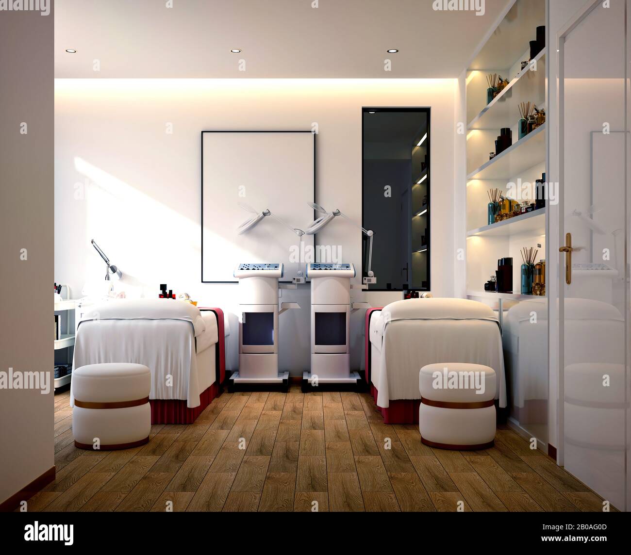 3d render spa beauty saloon Stock Photo - Alamy