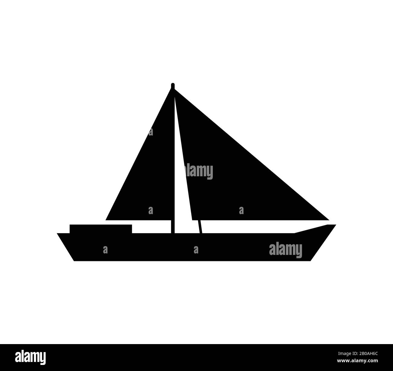 sailboat icon illustrated in vector on white background Stock Vector ...