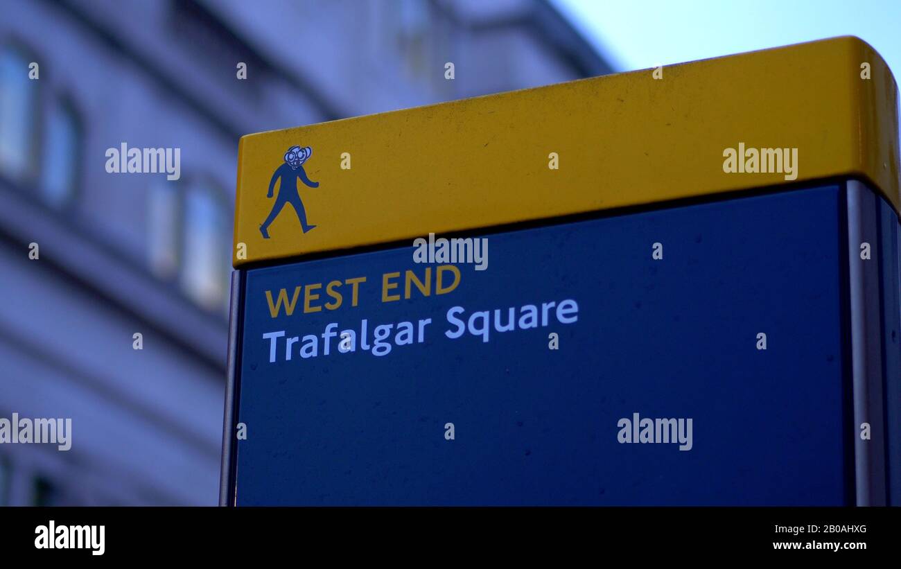 Trafalgar square old sign hi-res stock photography and images - Alamy