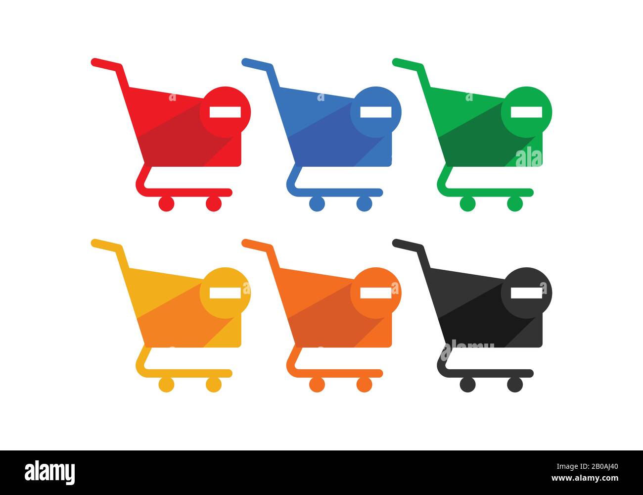 Shopping cart silhouette Stock Vector Images - Alamy