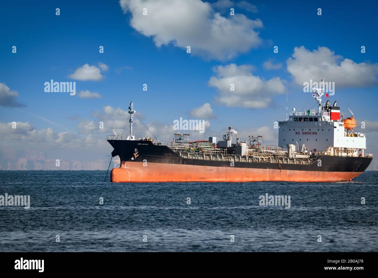 A tanker sits anchored in Tokyo Bay near Yokosuka, Japan Stock Photo ...