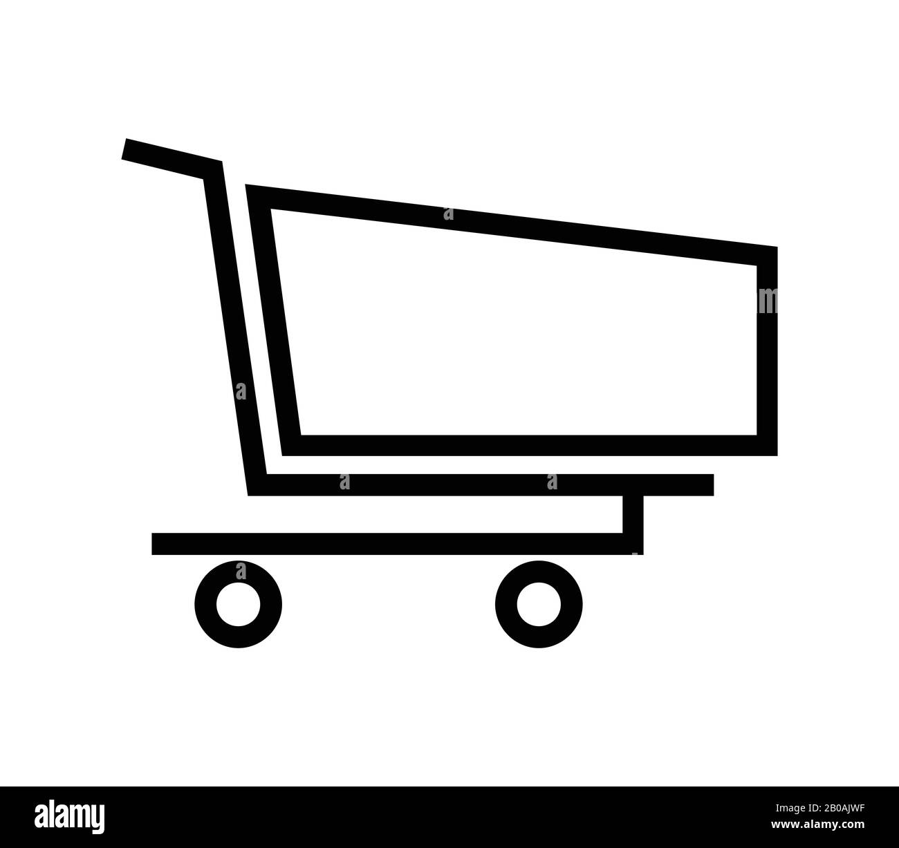 shopping cart icon illustrated in vector on white background Stock ...