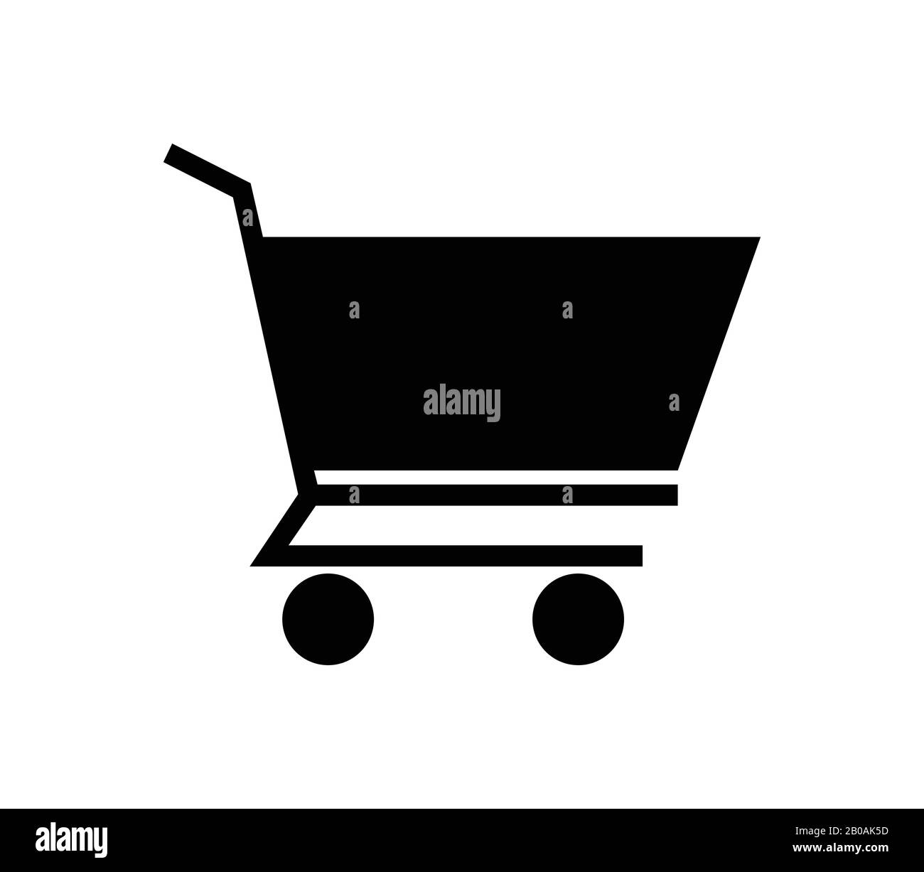 shopping cart icon illustrated in vector on white background Stock ...
