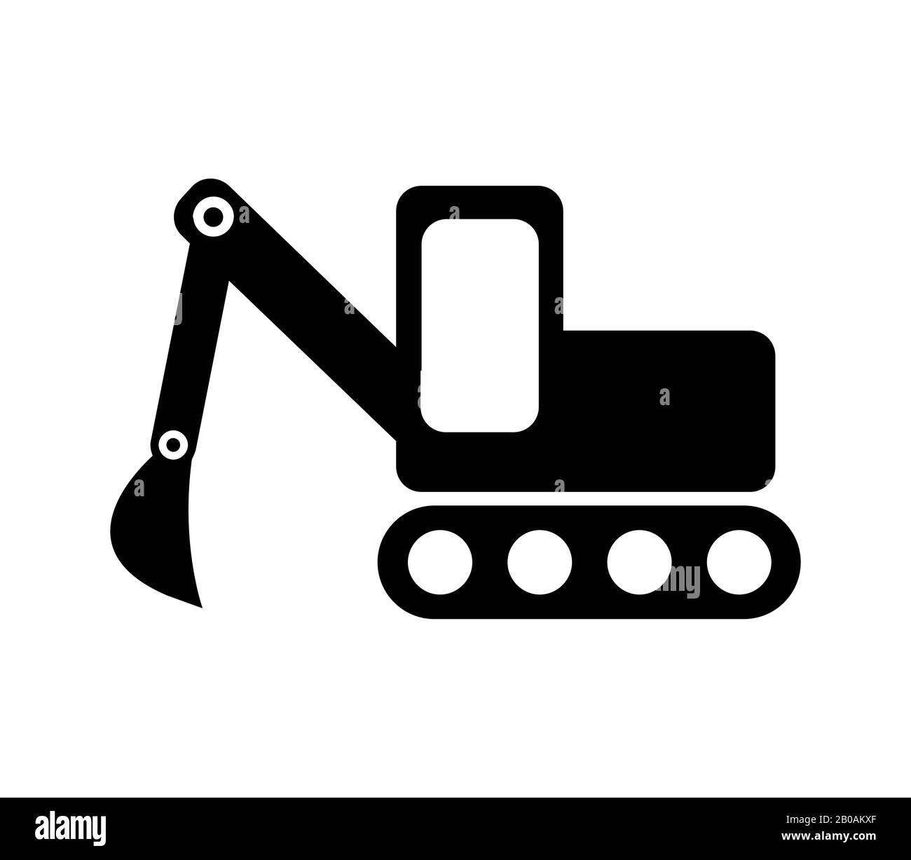 excavator icon illustrated in vector on white background Stock Vector ...
