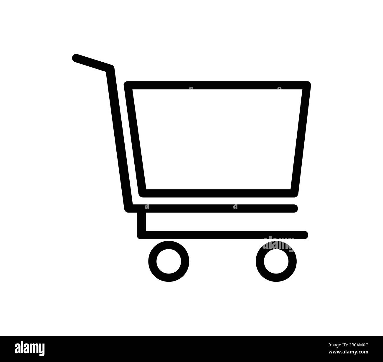 shopping cart icon illustrated in vector on white background Stock ...