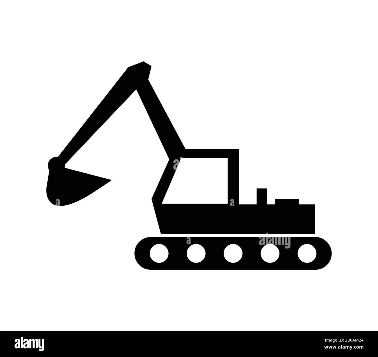 excavator icon illustrated in vector on white background Stock Vector ...