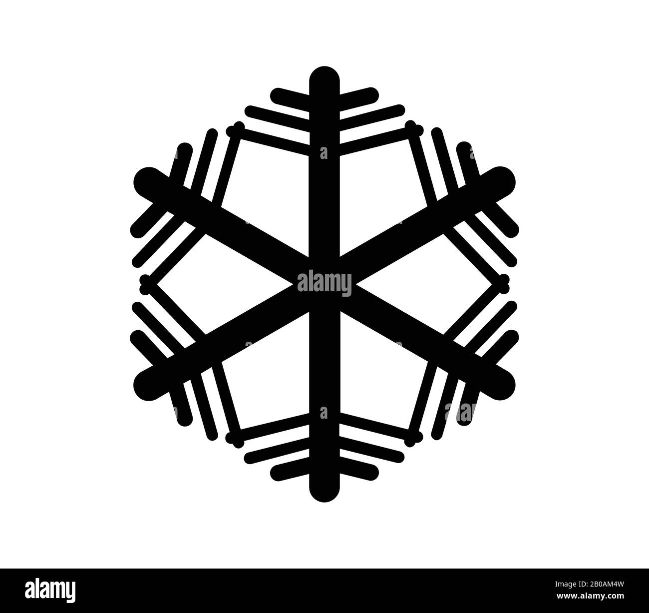 snowflake icon illustrated in vector on white background Stock Vector ...