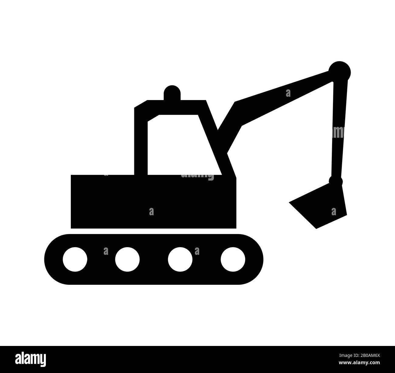 excavator icon illustrated in vector on white background Stock Vector ...