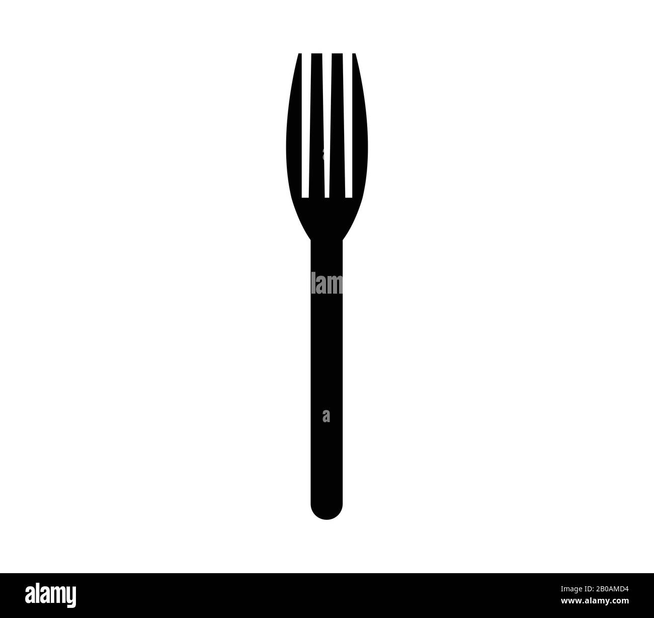 fork icon illustrated in vector on white background Stock Vector Image ...