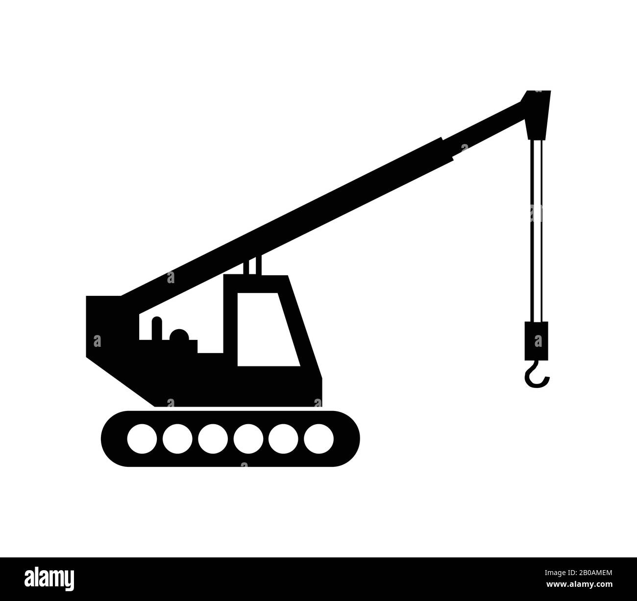crane icon illustrated in vector on white background Stock Vector Image ...