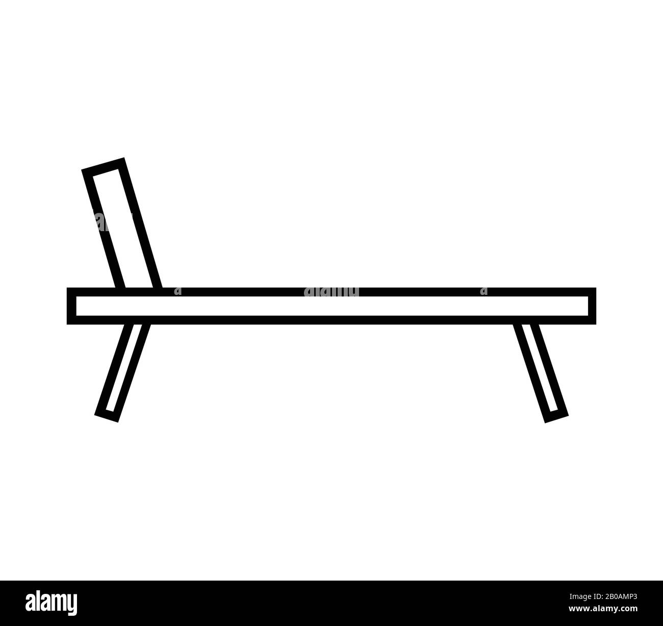 beach bed illustrated in vector on white background Stock Vector Image ...