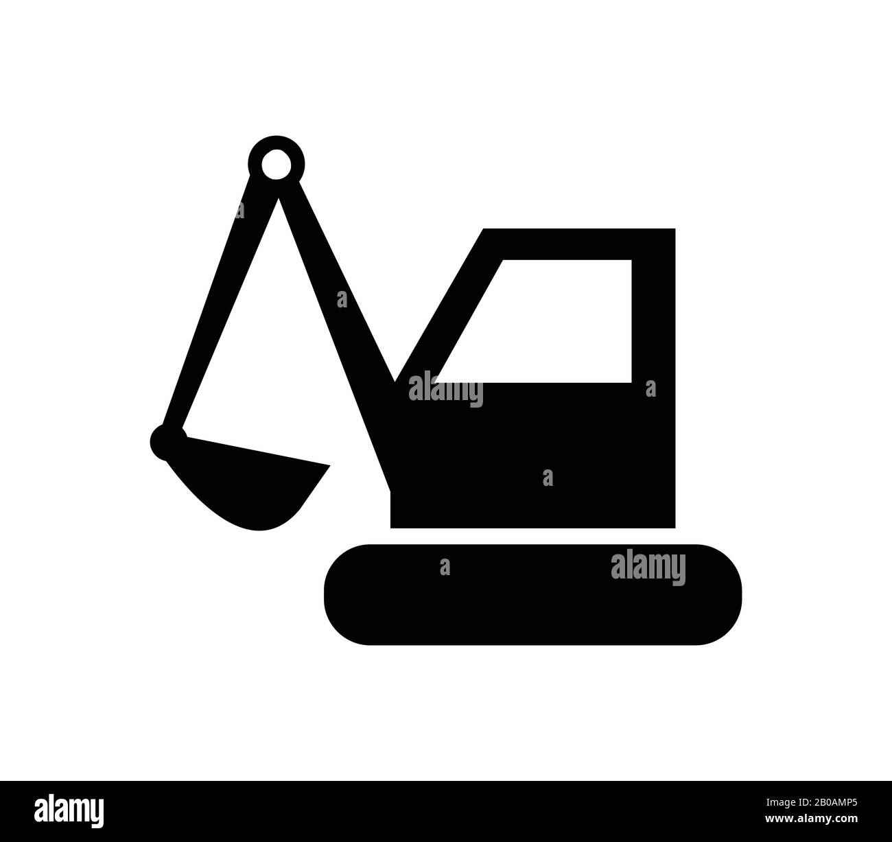 excavator icon illustrated in vector on white background Stock Vector ...