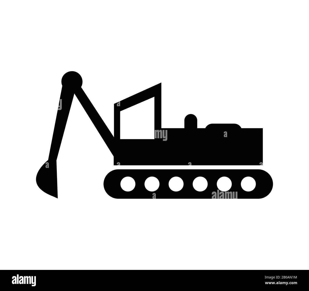excavator icon illustrated in vector on white background Stock Vector ...