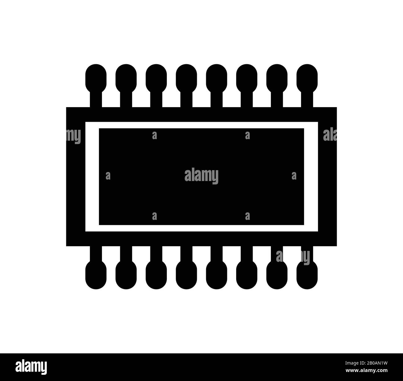 microchip icon illustrated in vector on white background Stock Vector ...