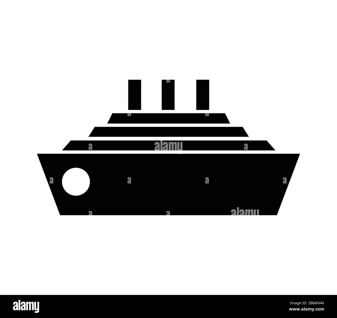 ship icon illustrated in vector on white background Stock Vector Image ...