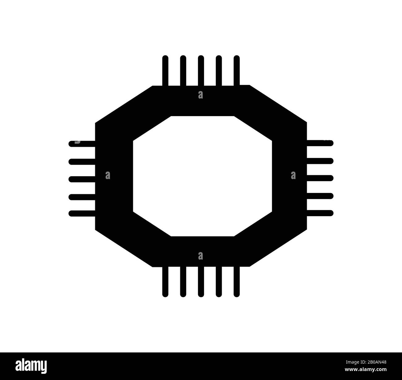 microchip icon illustrated in vector on white background Stock Vector ...