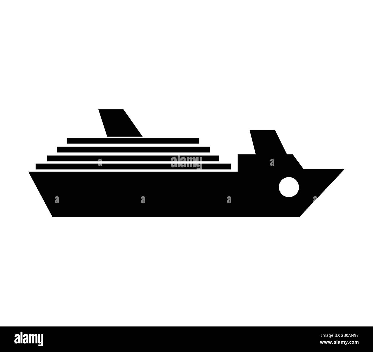 ship icon illustrated in vector on white background Stock Vector Image ...