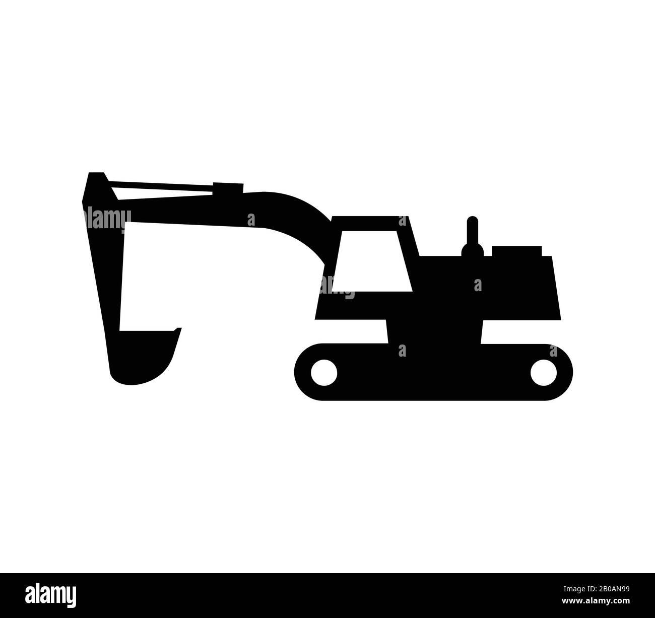 excavator icon illustrated in vector on white background Stock Vector ...