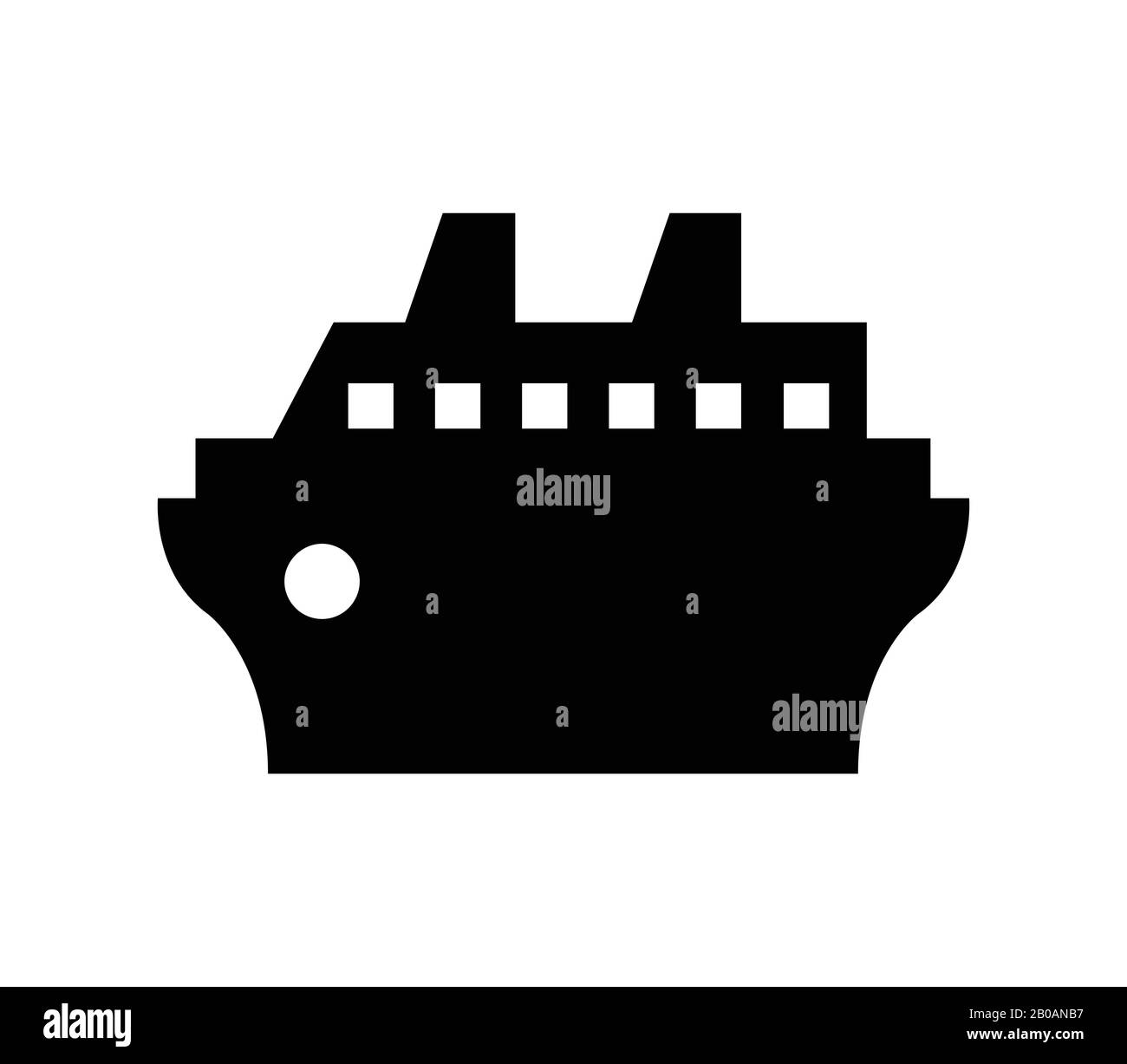 ship icon illustrated in vector on white background Stock Vector Image ...
