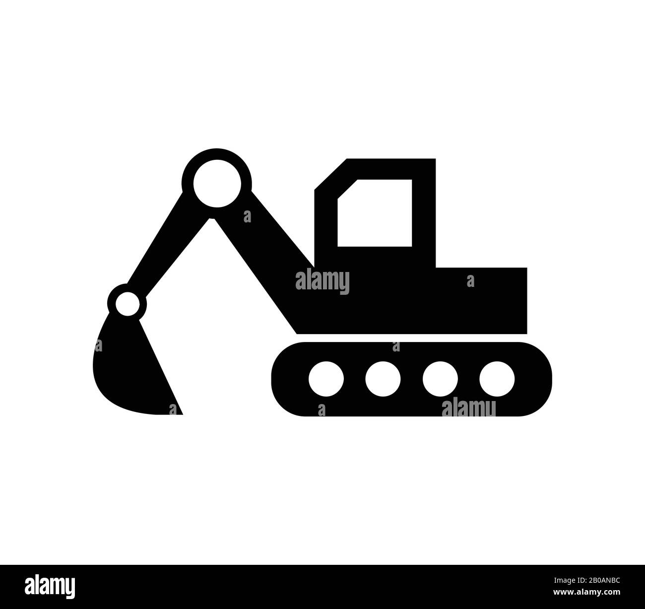 excavator icon illustrated in vector on white background Stock Vector ...